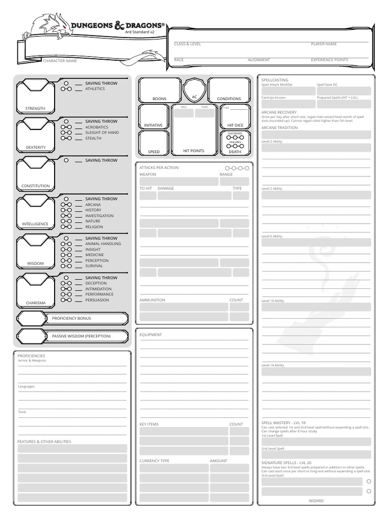 Wizard Level 20 Spell Guide | PDF | Adventure Games | Fantasy Games