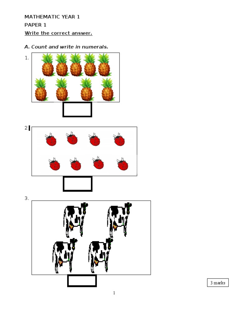 Year 1 Paper 2 | PDF