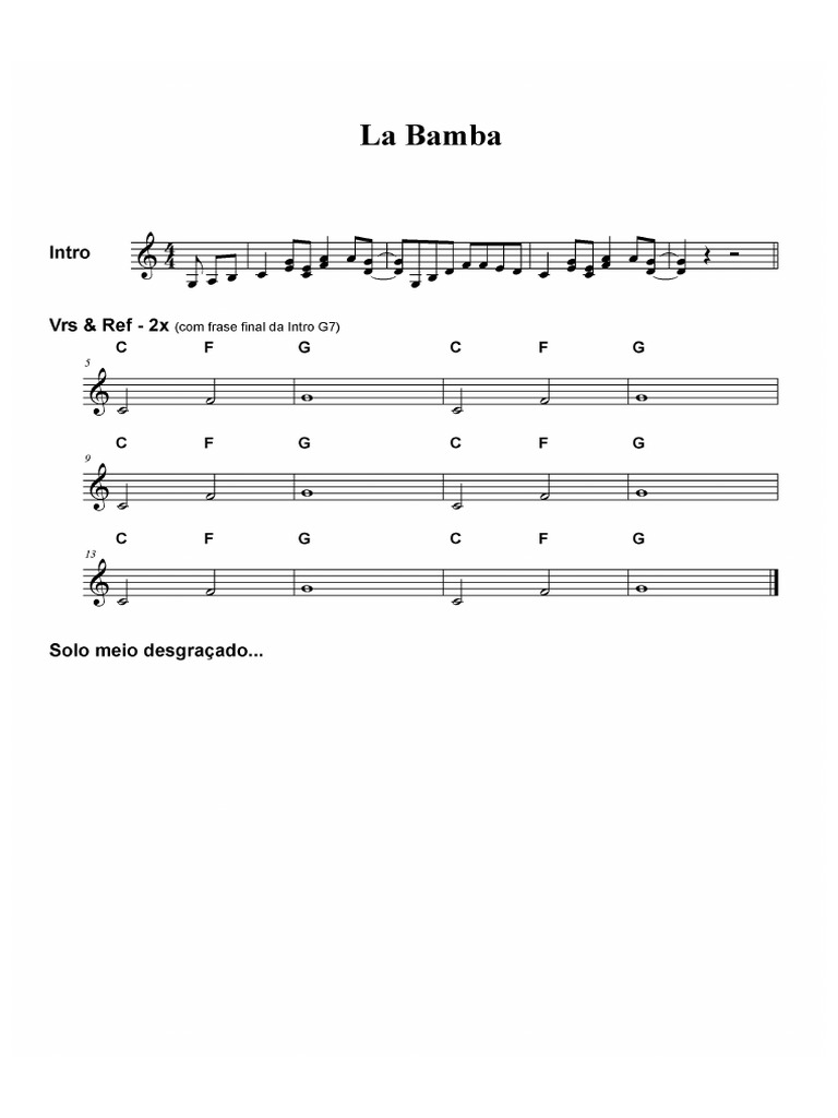 Latin - La Bamba | PDF