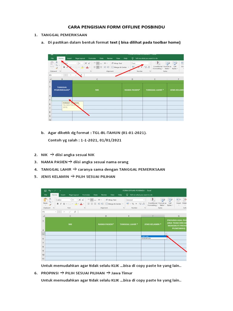 Cara Pengisian Form Offline Posbindu | PDF