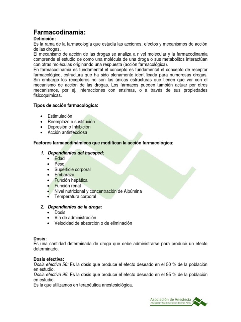 Farmacodinamia | PDF | Drogas | Farmacología