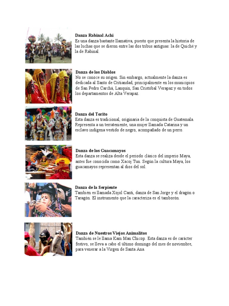 20 Danzas De Guatemala Ilustrads Pdf Las Artes Escénicas