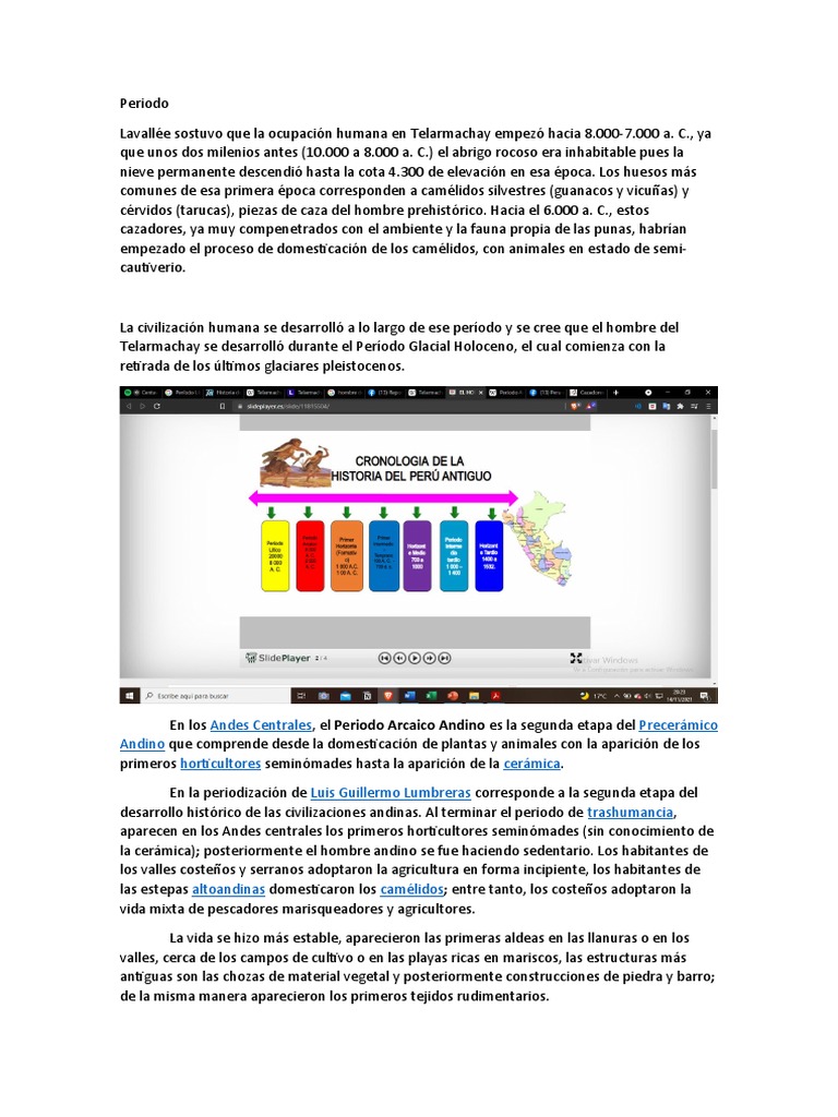 Informacion de Telarmachay | PDF | Arqueología