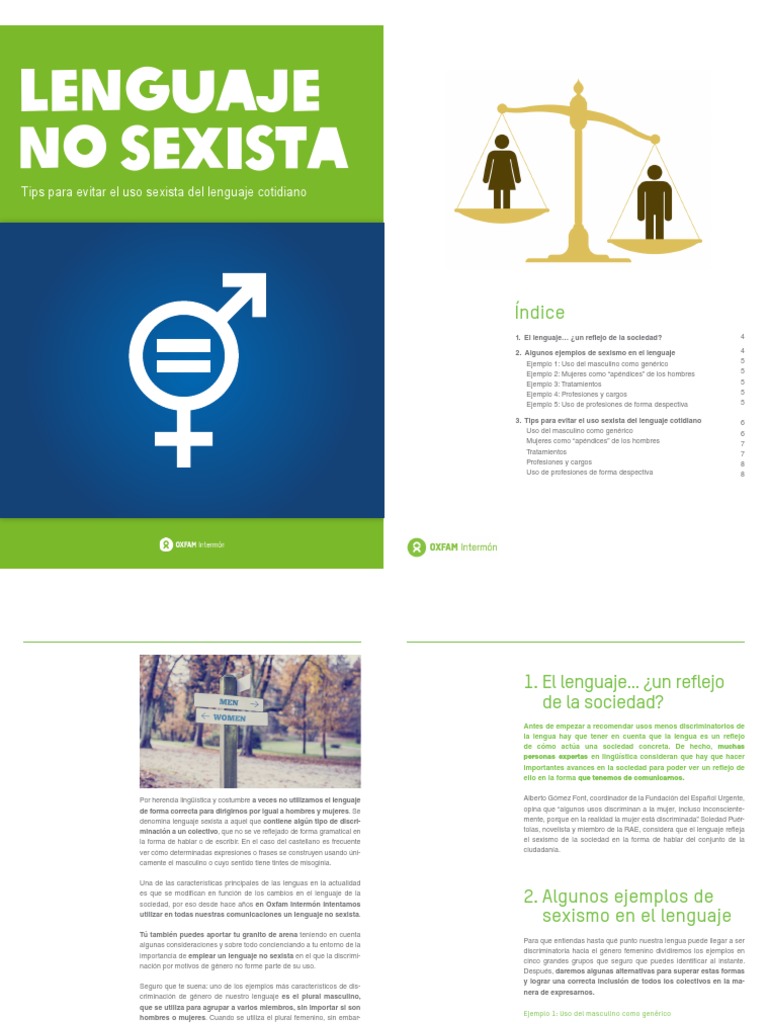 IOX Portada Lenguaje No Sexista | PDF | Sexismo | Comunicación humana
