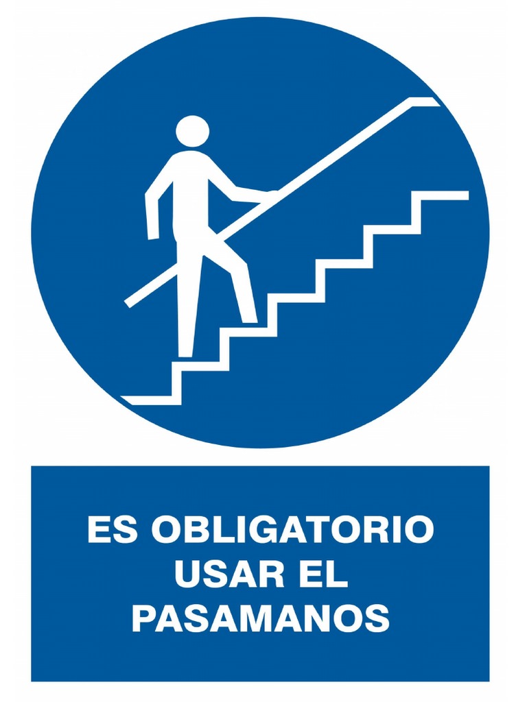 Obligatorio Usar Pasamanos | PDF