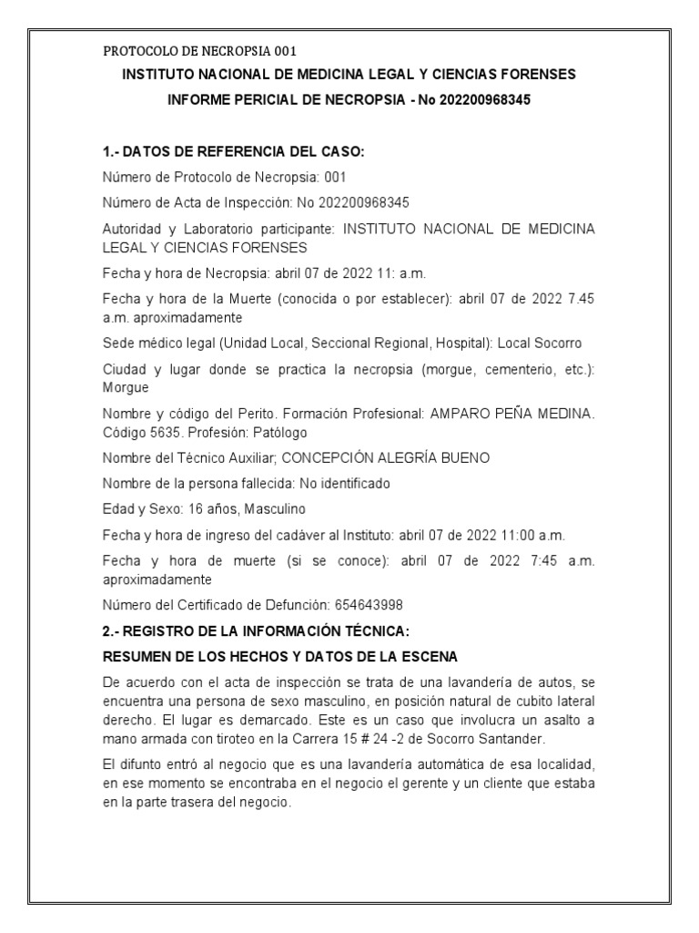 03 Protocolo de Necropsia | PDF | Abdomen | Anatomía