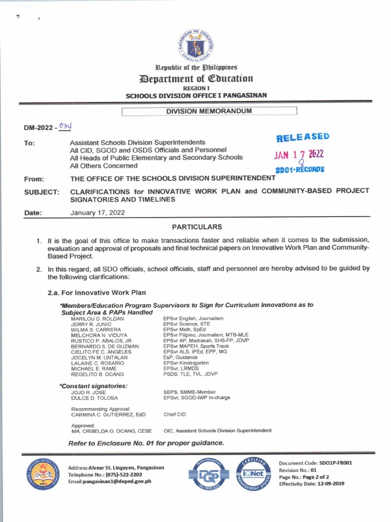 DM034s2022-Clarifications For Innovative Work Plan and Community-Based ...