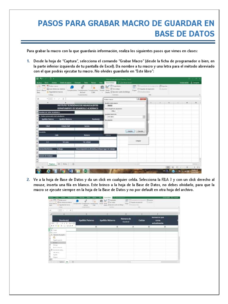 Cómo Grabar Macros | PDF | Microsoft Excel | Macro (informática)