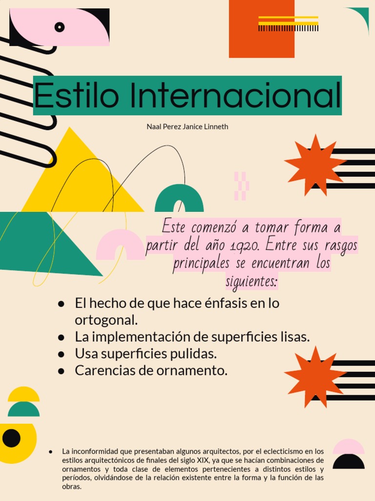 Estilo Internacional | PDF | Diseño arquitectonico | Arquitectura