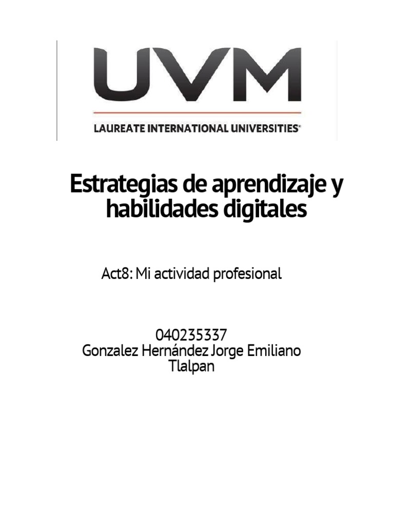 Act8 Mi Perfil Profesional | PDF | Diseño gráfico | Modificación de comportamiento