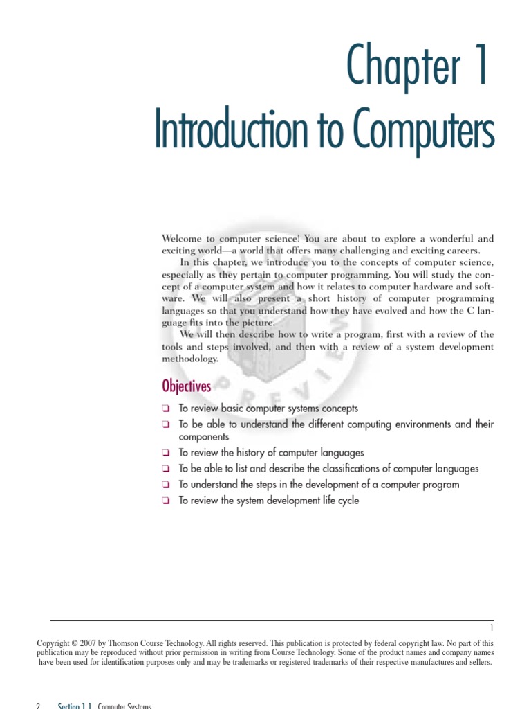 Introduction To Computers: Objectives | PDF | Personal Computers ...