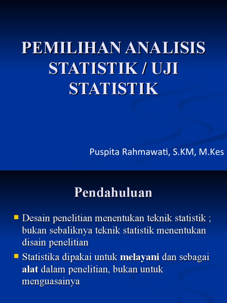 Pemilihan Uji Statistik Penelitian | PDF