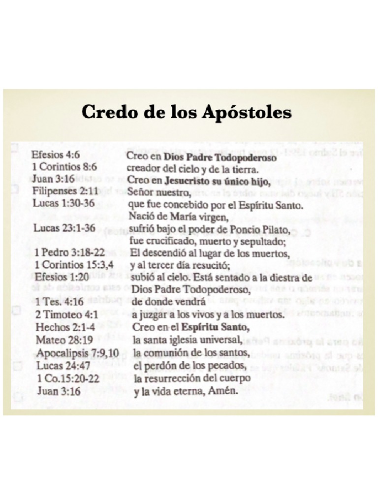 Credo de Los Apostoles | PDF