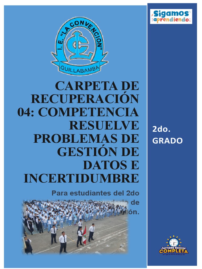 Carpeta Recuperacion 04 Matematica | PDF | Estadísticas | Evaluación