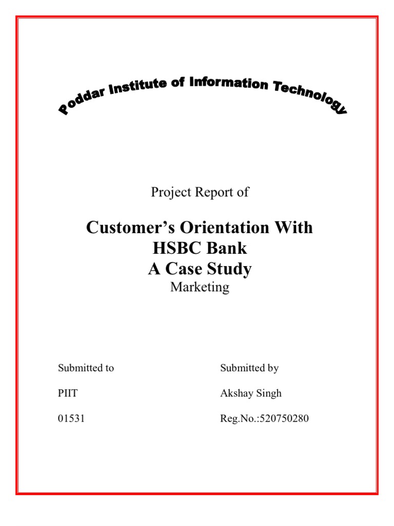 An Analysis of Customer Orientation at HSBC Bank: A Case Study of HSBC ...