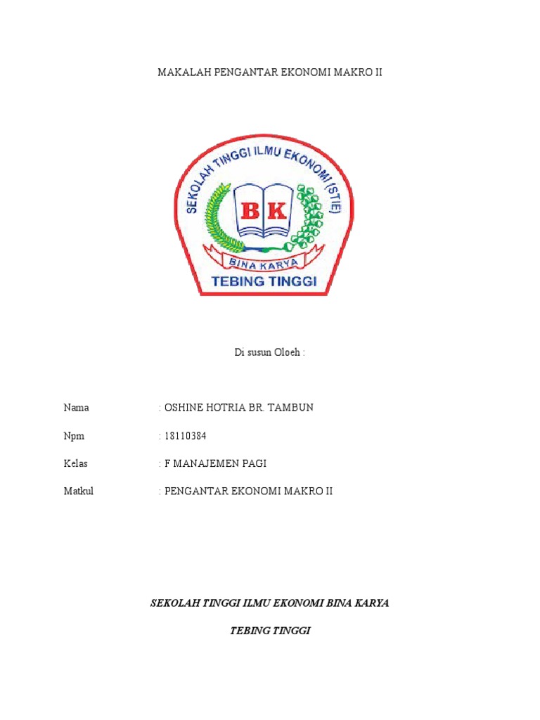 Makalah Pengantar Ekonomi Makro II | PDF
