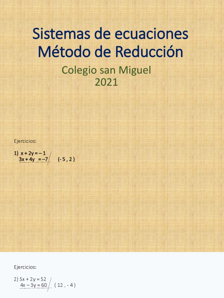 Guía 40,, Metodo Reducción. | PDF