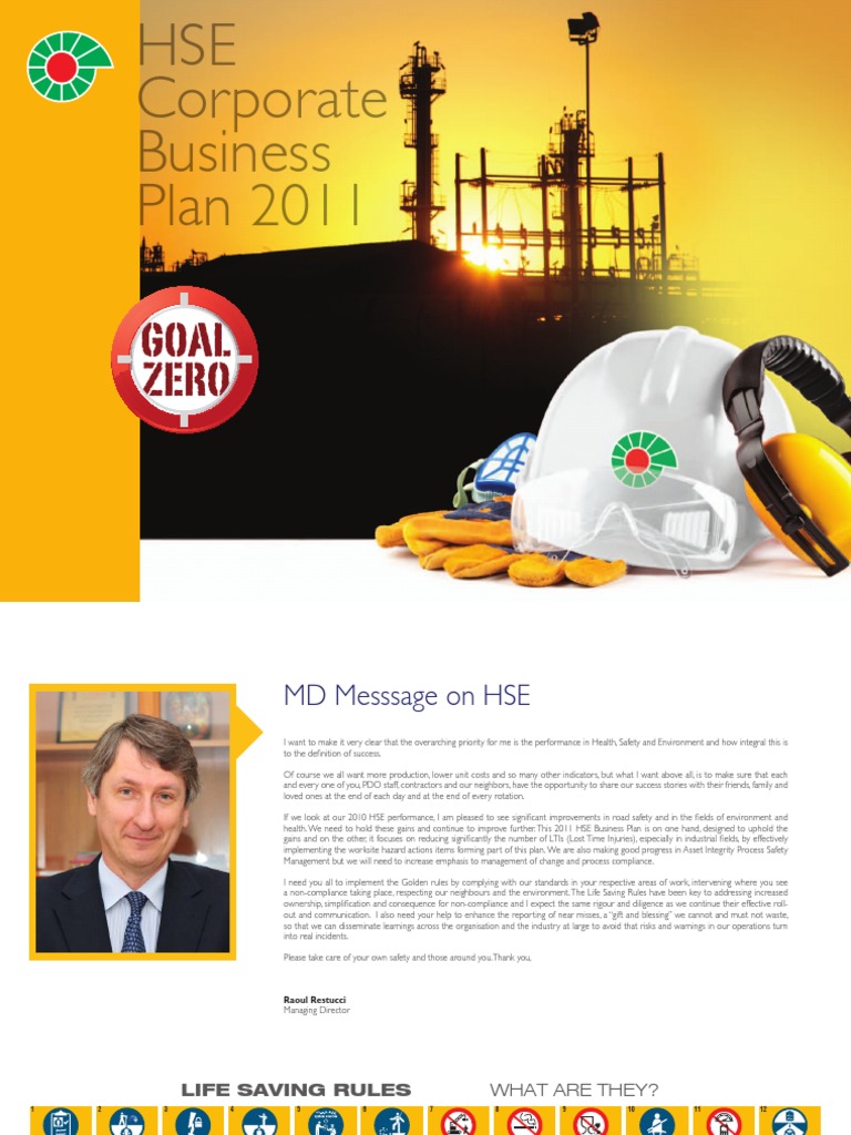 Hse Business Plan Booklet 2011 | PDF | Waste | Audit