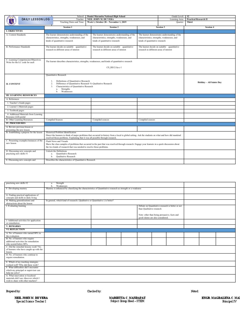 PR2 DLL Week1 | PDF | Learning | Quantitative Research
