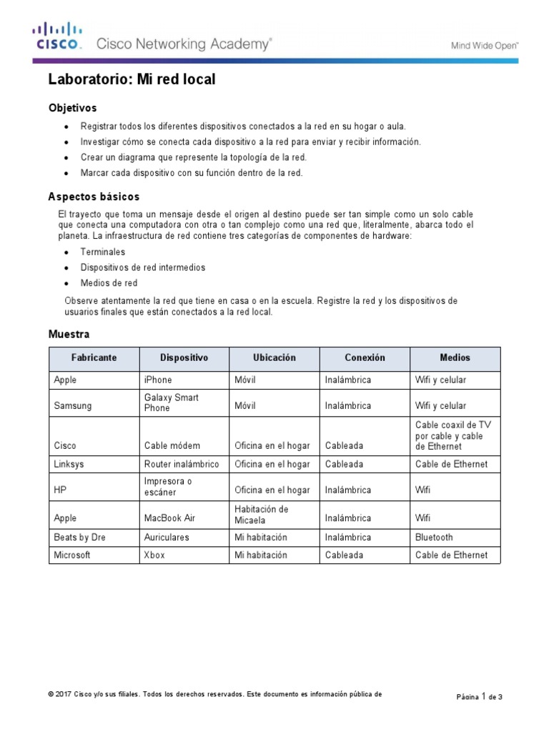 1.2.2.1 - Lab - My Local Network | PDF | Wifi | Teléfonos móviles