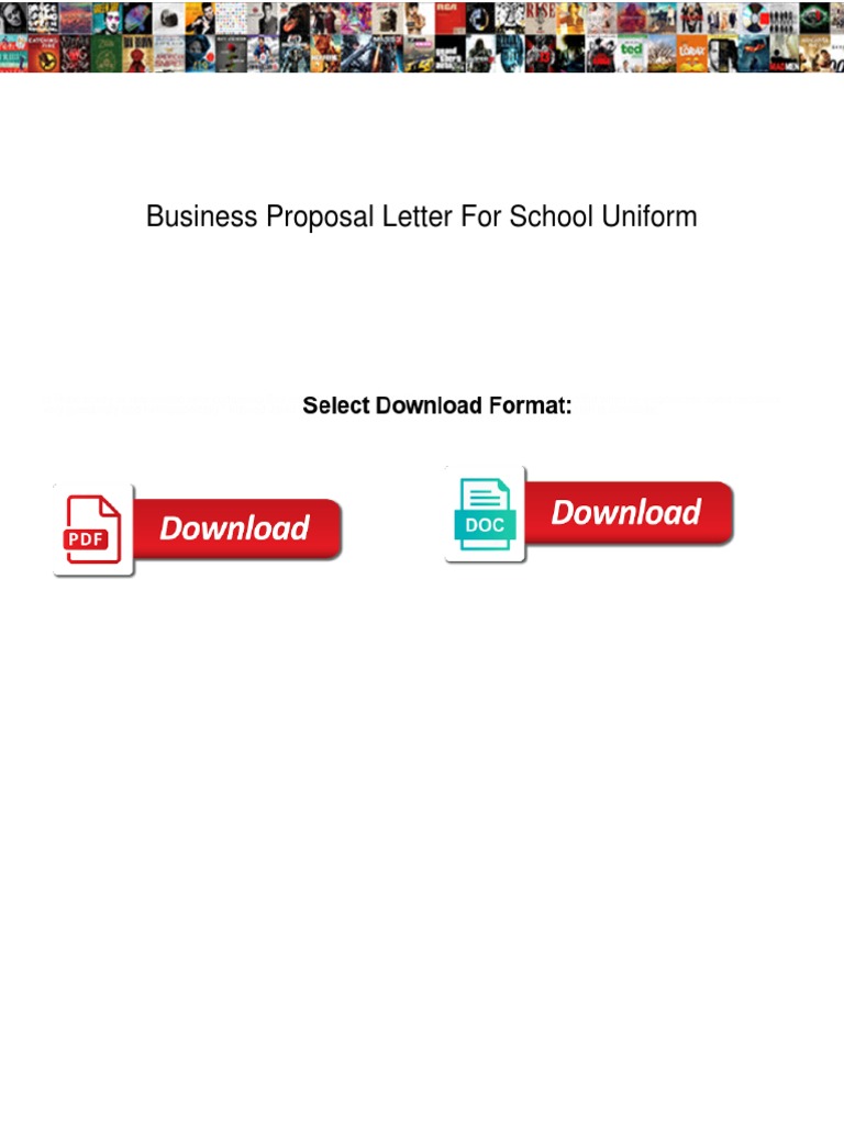 Business Proposal Letter For School Uniform | PDF | Sewing