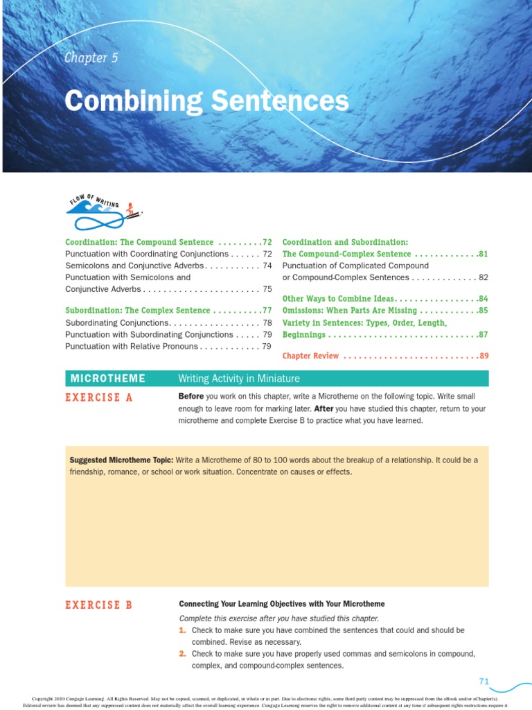 7mg7-15 Ws Combining Sentences | PDF | Language Mechanics | Grammar