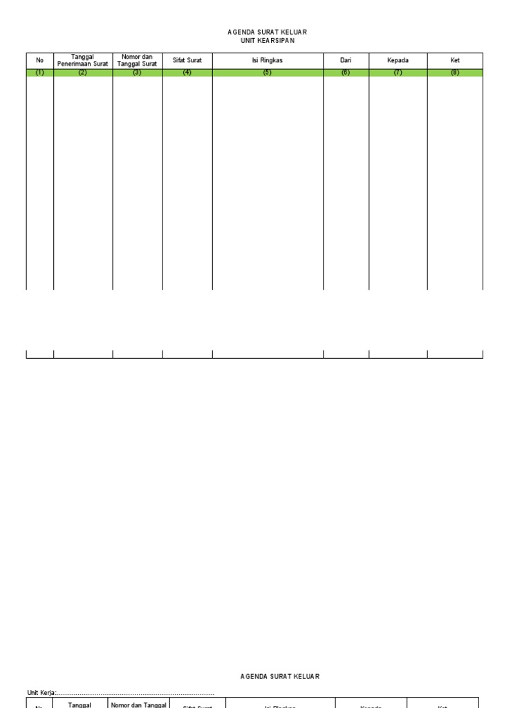 Format Pencatatan Arsip | PDF