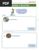 Resolvemos Problemas Utilizando Monedas y Billetes | PDF | Moneda