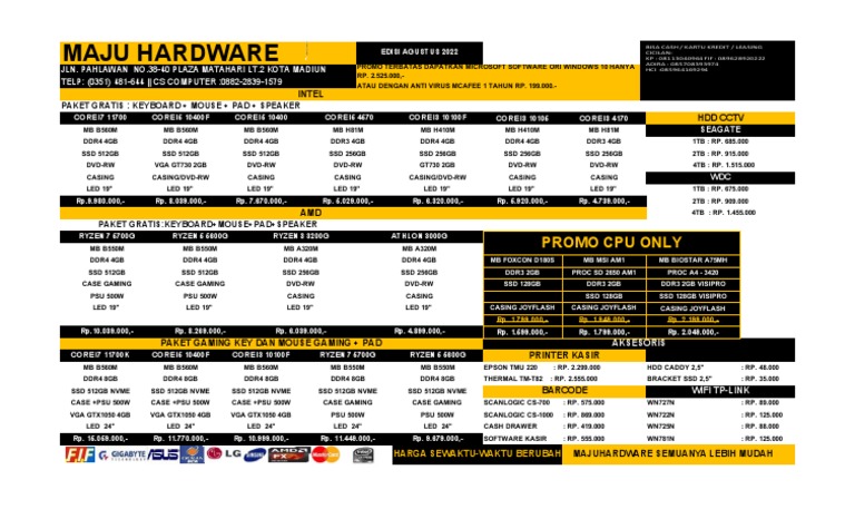 Brosur 1 Cpu 2022 | PDF | Computer Data Storage | Computer Hardware
