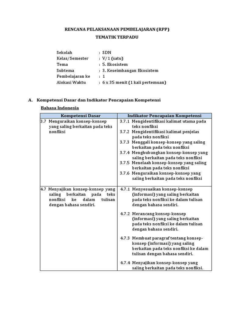 Contoh RPP | PDF