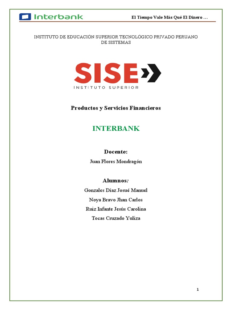 Interbank: Productos y Servicios Financieros | PDF | Bancos | Visa Inc.