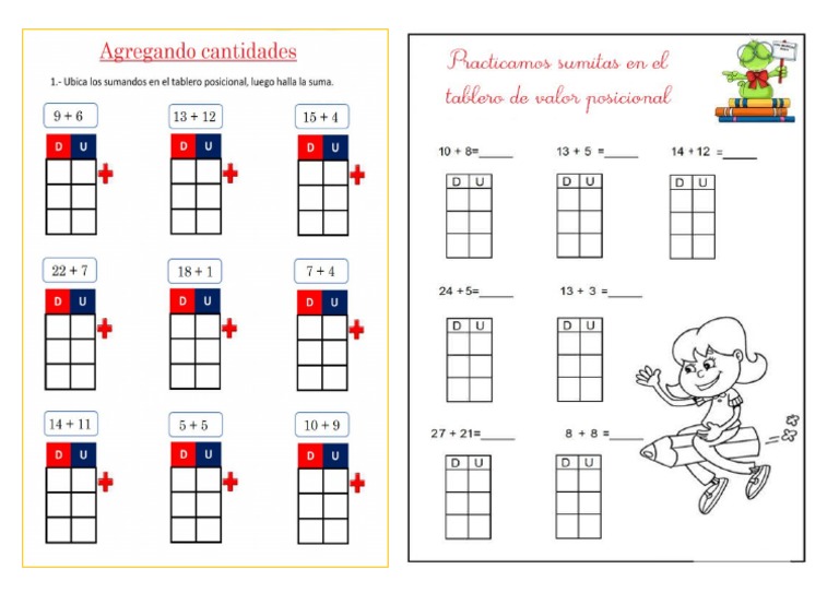 Ficha Sumas 10 20 | PDF