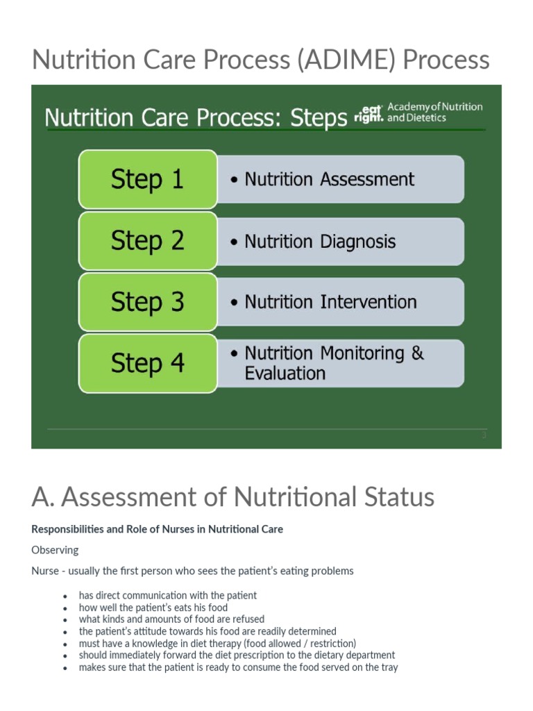 Nutrition Care Process | PDF | Intravenous Therapy | Clinical Medicine