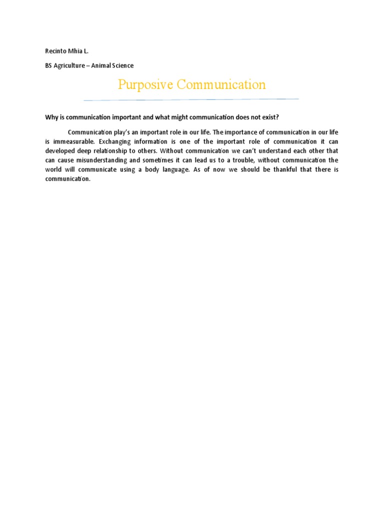 Purposive Communication | PDF