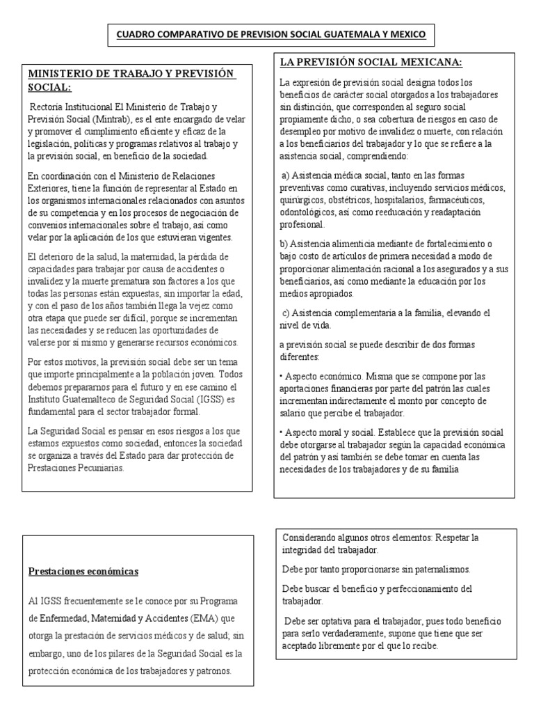 Previsión Social en México: Beneficios y Objetivos | PDF | Bienestar ...
