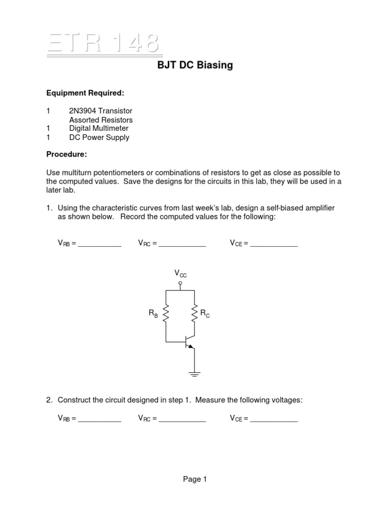 BJT DC Biasing | PDF