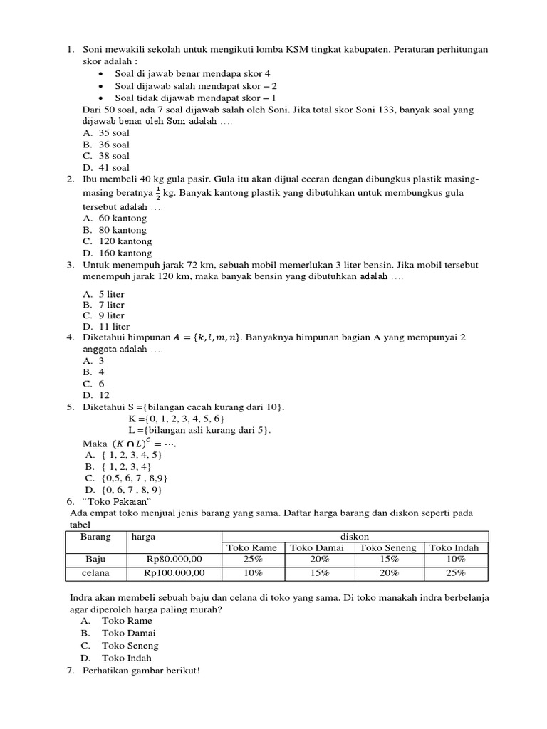 Soal Um Matematika 2021-2022 | PDF | Metode & Bahan Ajar | Griya & Taman