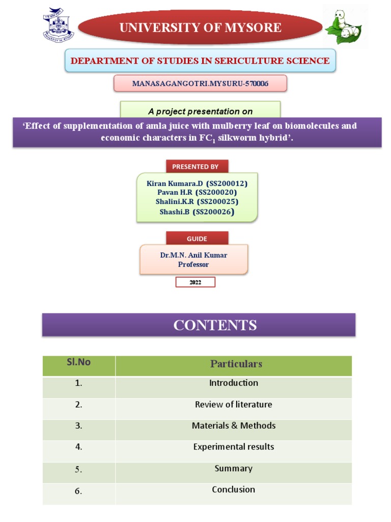 C3 PPT Anil Sir Project | PDF | Pupa | Silk