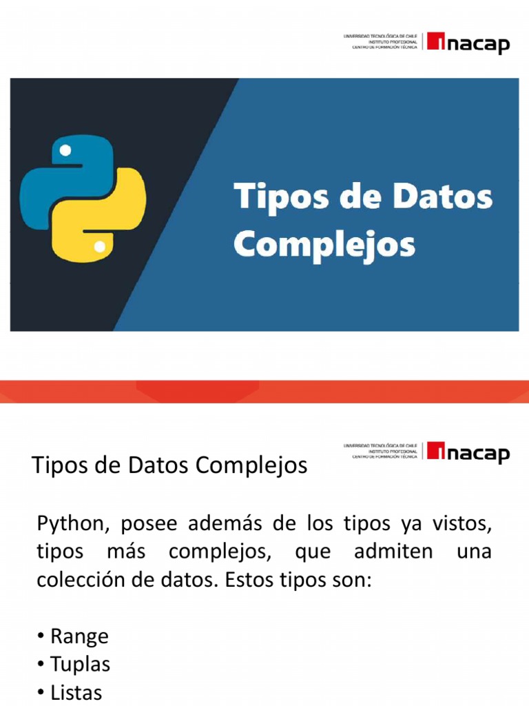 Tipos de Datos Complejos 2022 | PDF | Python (lenguaje de programación) | Programación de ...