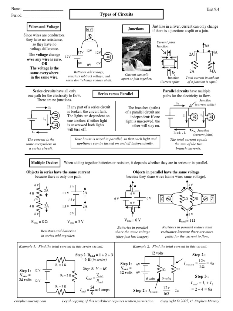 Unit9 4TypesofCircuits | PDF | Series And Parallel Circuits | Voltage