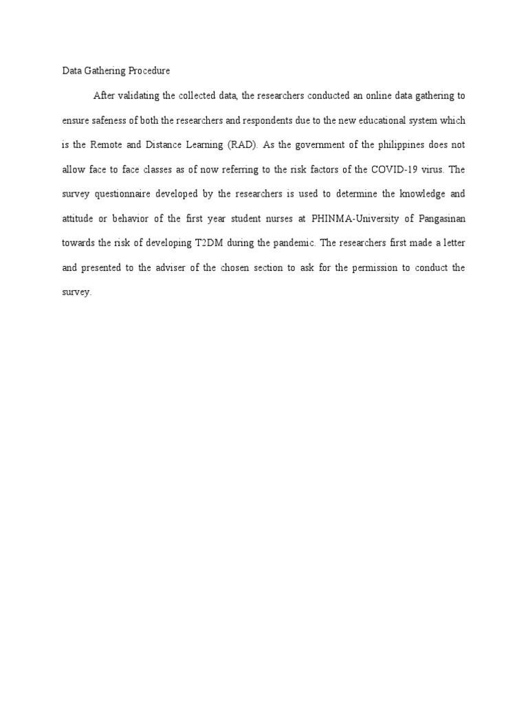 Data Gathering Procedure | PDF