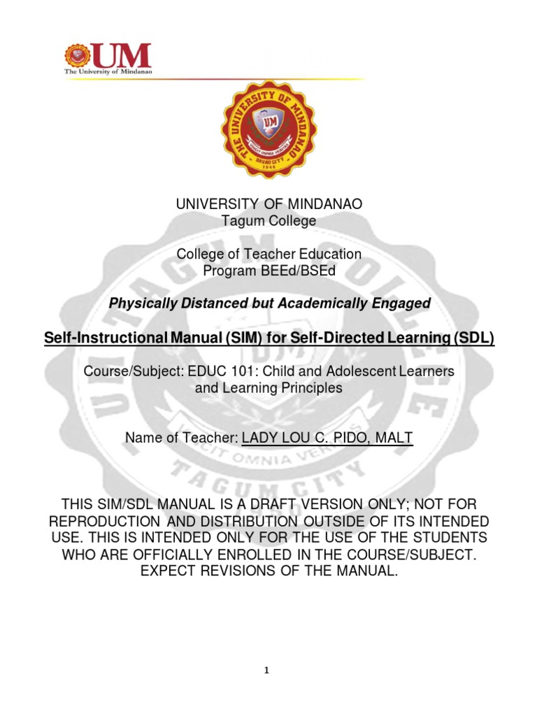 Educ 101 Sim | PDF | Cognitive Development | Schema (Psychology)