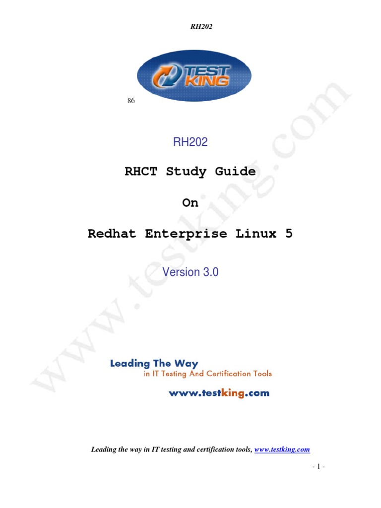 RHCT Study Guide On Redhat Enterprise Linux 5 | PDF