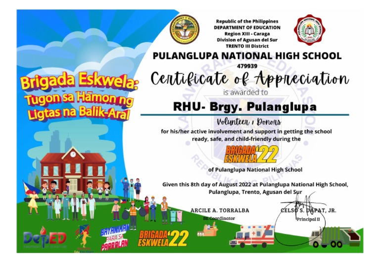 Brigada Certificate | PDF