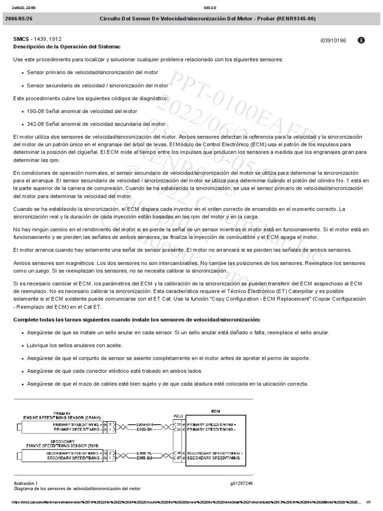 Sesnsor de Velocidad d6t | PDF | Inyección de combustible | Bienes ...