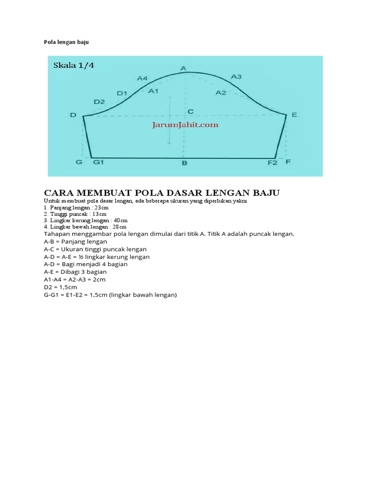 Pola Lengan Baju | PDF