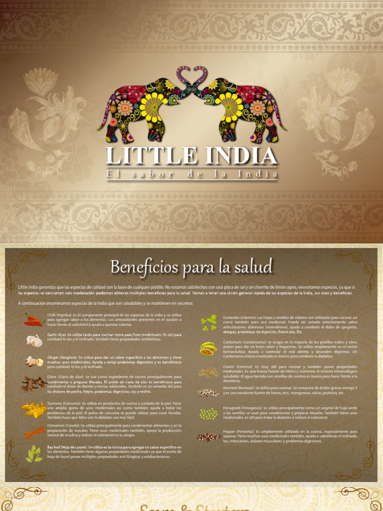 Little India Menu | PDF | Curry | Cilantro