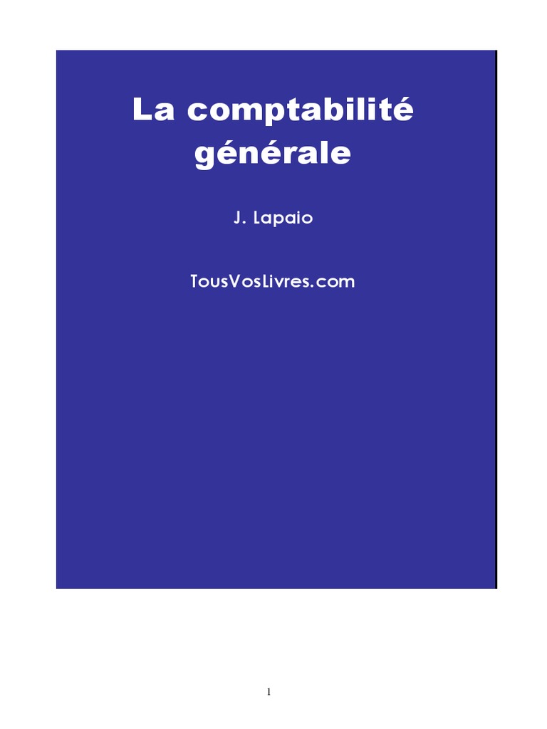 TousVosLivres - Compta Generale | PDF