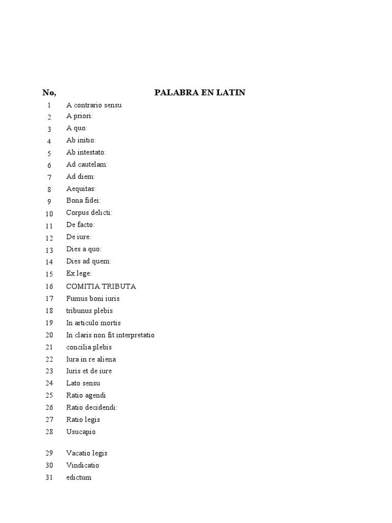 Palabras en Latin | PDF