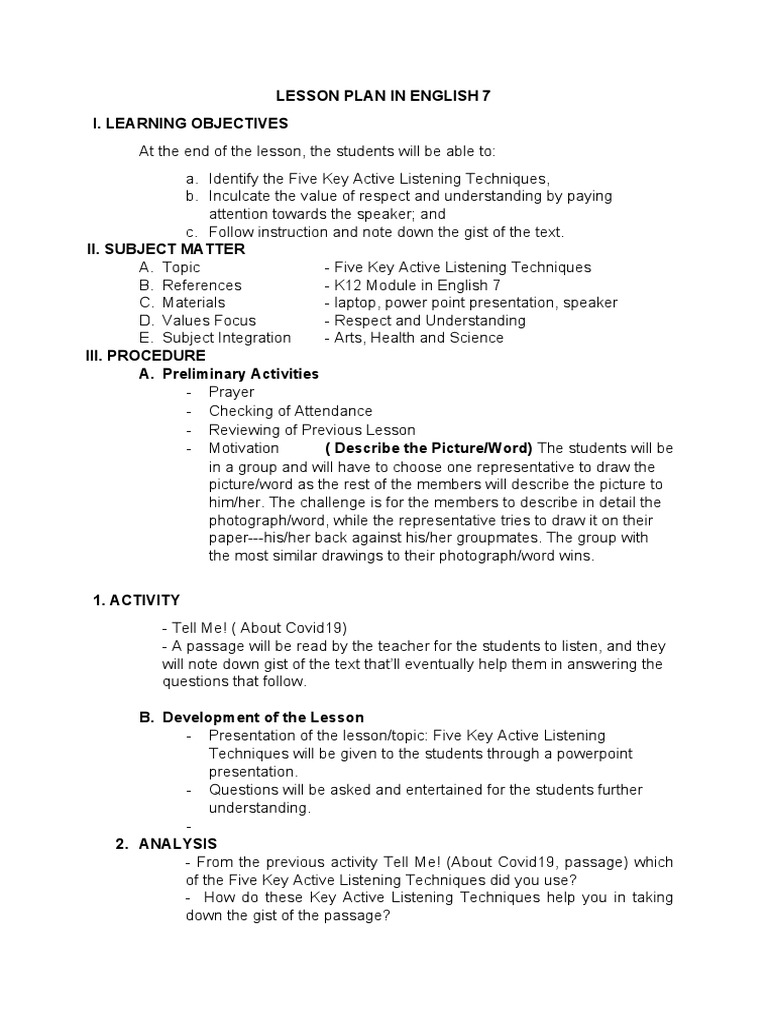 Grade 7 | PDF | Cognitive Psychology | Human Communication